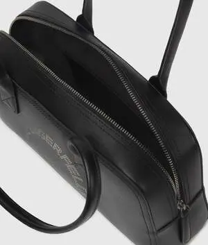 Karl Lagerfeld K/daily Leather Bowling Bag - Black-nickel