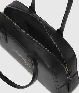 Karl Lagerfeld K/daily Leather Bowling Bag - Black-nickel