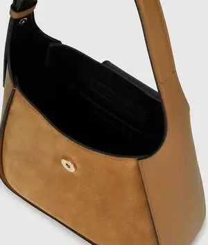 Karl Lagerfeld K/signature Suede Hobo Bag - Caramel