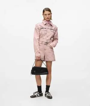 KL JEANS Jeans Lace-up Detail Cropped Denim Jacket