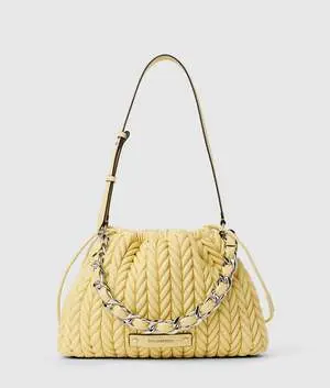 Karl Lagerfeld K/weave Chain Shoulder Bag - Sunlight