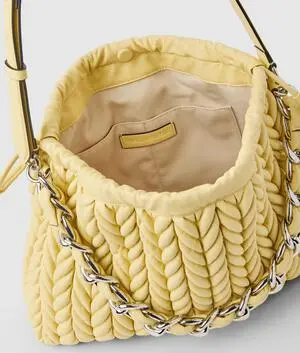 Karl Lagerfeld K/weave Chain Shoulder Bag - Sunlight