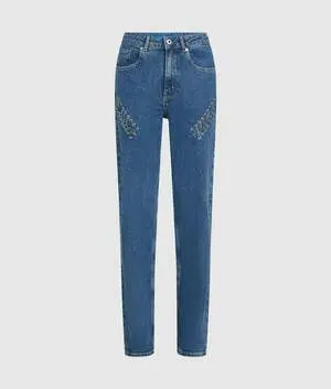KL JEANS Jeans Tie Detail High-rise Straight Jeans