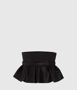 Karl Lagerfeld Leather Corset Peplum Belt