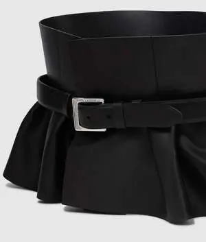 Karl Lagerfeld Leather Corset Peplum Belt