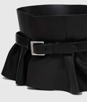Karl Lagerfeld Leather Corset Peplum Belt