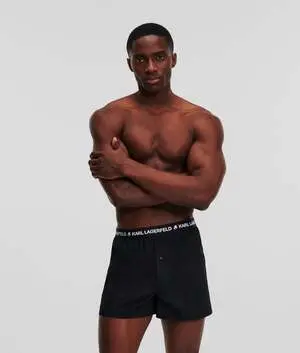 Karl Lagerfeld Logo Woven Boxer Shorts – 3 Pack