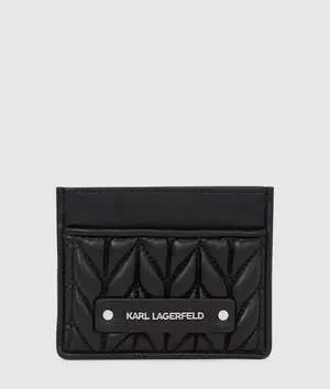 Karl Lagerfeld K/weave Cardholder - Black-nickel