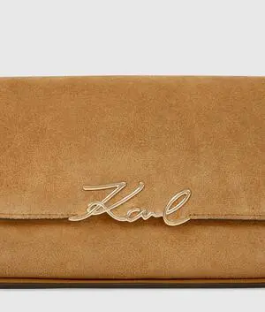 Karl Lagerfeld Suede Shoulder Bag