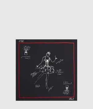 Karl Lagerfeld K/ballet Silk Scarf