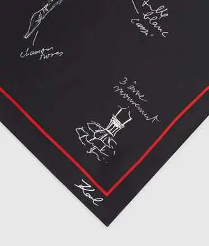Karl Lagerfeld K/ballet Silk Scarf - Black
