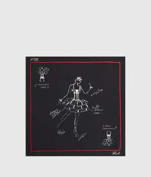 Karl Lagerfeld K/ballet Silk Scarf