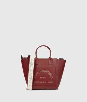 Karl Lagerfeld K/daily Small Pocket Tote Bag - Dark Cherry