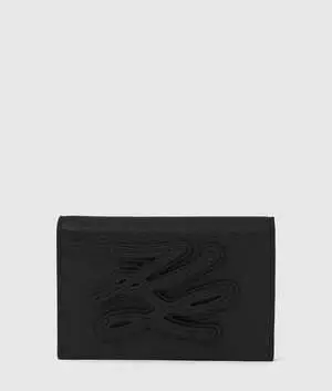 Karl Lagerfeld K/autograph Patch Bifold Wallet - Black-nickel