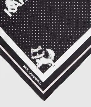 Karl Lagerfeld Ikon Choupette Silk Scarf
