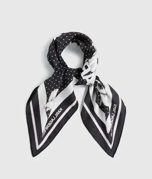Karl Lagerfeld Ikon Choupette Silk Scarf - Black
