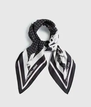 Karl Lagerfeld Ikon Choupette Silk Scarf - Black