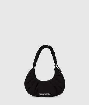KL JEANS Jeans Gathered Small Hobo Bag - Black
