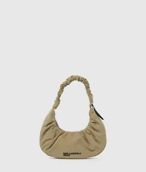 KL JEANS Jeans Gathered Small Hobo Bag - Travertine
