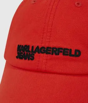 Karl Lagerfeld Distressed Logo Baseball Cap