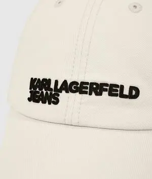 KL JEANS Jeans Distressed Logo Baseball Cap - Vaporous Grey
