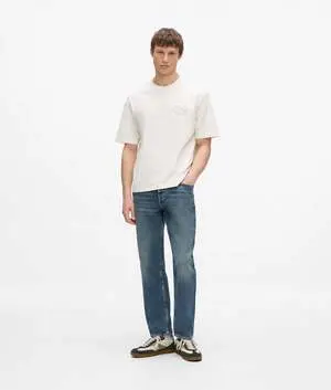 KL JEANS Jeans Dark Blue Cotton Tapered Jeans - Visual Dark Blue