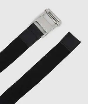 KL JEANS Jeans Textured Logo Webbing Belt - Black