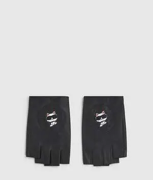 Karl Lagerfeld Ikon Circle Choupette Fingerless Gloves - Black