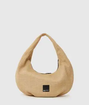 KL JEANS Woven Large Hobo Bag