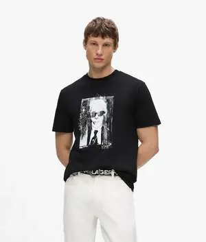 KL JEANS Karl Portrait T-shirt - Black