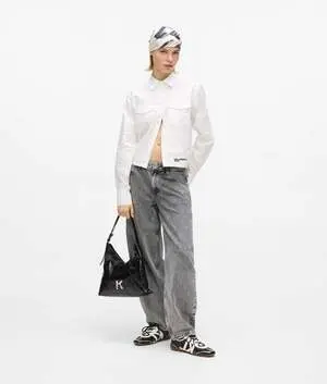 KL JEANS Jeans Geo High-shine Leather Tote Bag