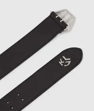 KL JEANS Jeans Wide Hexagonal Buckle Leather Belt