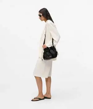 KL JEANS Nylon Lace-up Bucket Bag