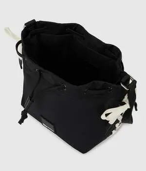 KL JEANS Nylon Lace-up Bucket Bag