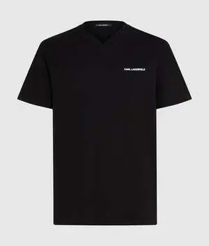 Karl Lagerfeld V-neck Logo T-shirt