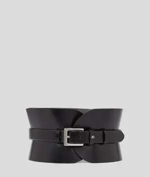 Karl Lagerfeld Karl Lagerfeld K/Essential Wide Corset Belt Black