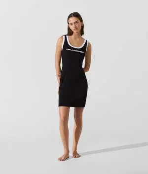 Karl Lagerfeld Logo Beach Tank Dress