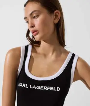 Karl Lagerfeld Logo Beach Tank Dress
