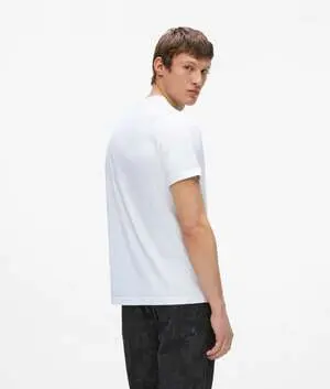 KL JEANS Slim Striped Logo T-shirt - White
