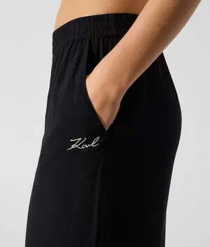 Karl Lagerfeld Signature Wide-leg Beach Pants