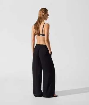 Karl Lagerfeld Signature Wide-leg Beach Pants