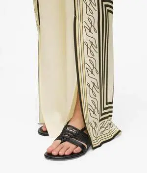 Karl Lagerfeld Scarf Print Wide-leg Pajama Pants