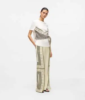 Karl Lagerfeld Scarf Print Wide-leg Pajama Pants