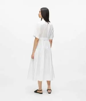Karl Lagerfeld Midi Shirt Dress In Organic Cotton