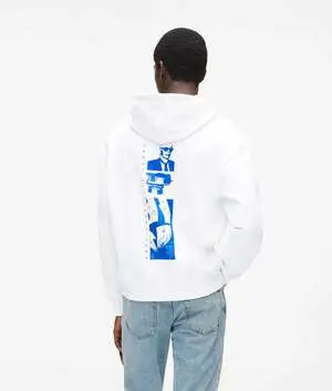 KL JEANS Relaxed Graphic Karl Print Hoodie