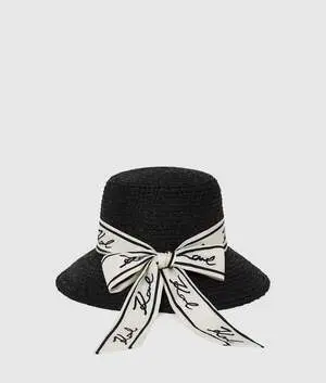 Karl Lagerfeld Signature Scarf Sun Hat