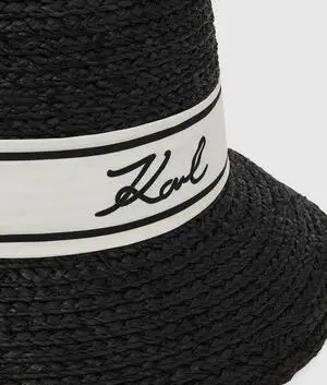 Karl Lagerfeld Signature Scarf Sun Hat