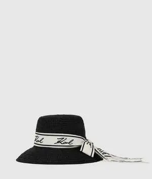 Karl Lagerfeld Signature Scarf Sun Hat