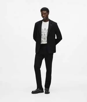 Karl Lagerfeld Tailored Punto Pants - Black