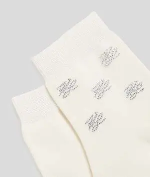 Karl Lagerfeld K/autograph Rhinestone Socks – 2-pack